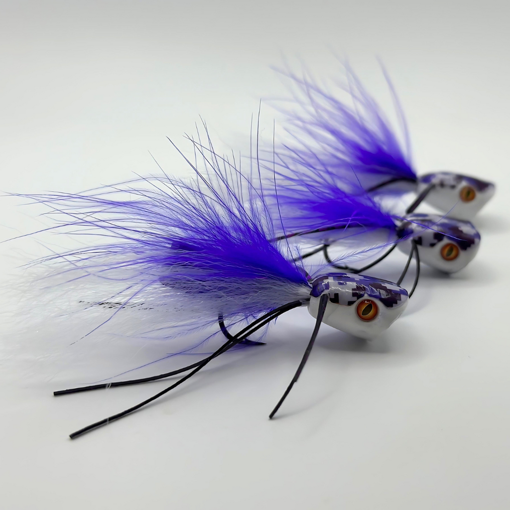 Surface Seducer® Double Barrel Camo Bass Bug popper - Flymen Fishing ...