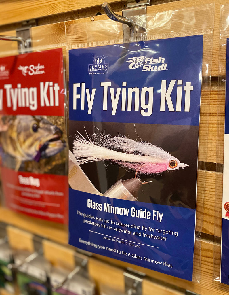 Fly Tying Kit: Fish-Skull Glass Minnow Guide Fly - Flymen Fishing Company